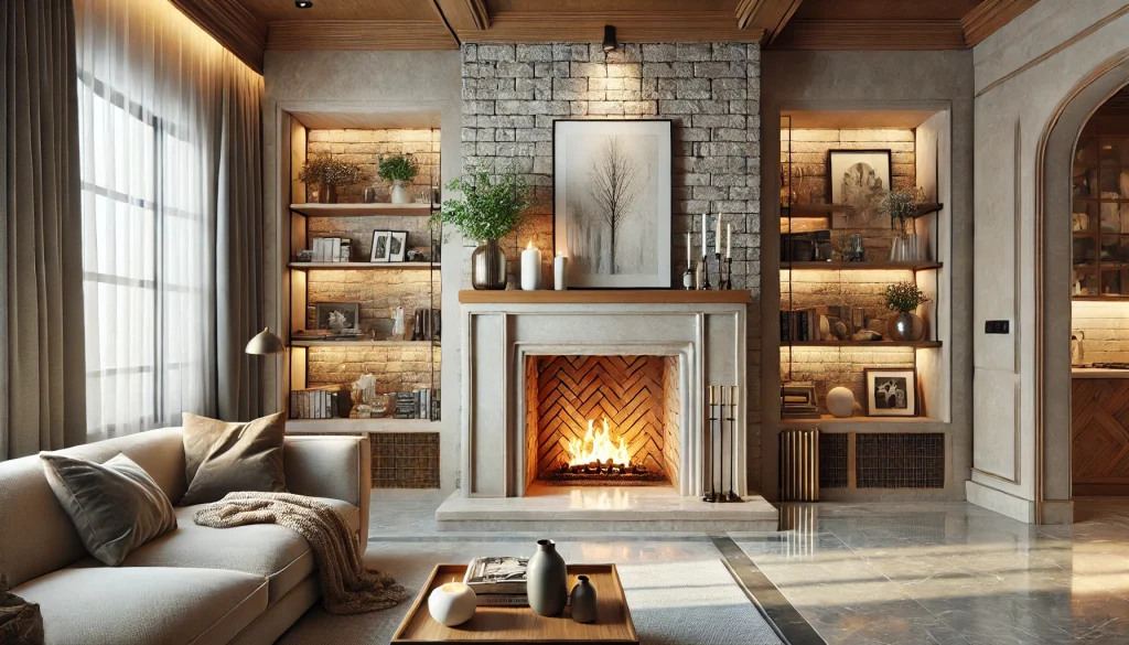 Choosing materials and decorative ideas for fireplaces - Interior Design
